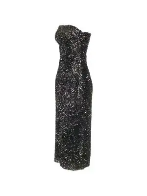 AL DUCA D’AOSTA 1902 Embellished Strapless Velvet Bustier Dress