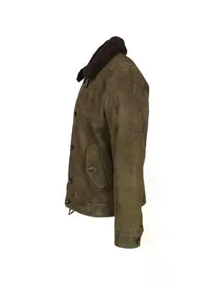 AL DUCA D’AOSTA 1902 Suede Shearling Collar Jacket