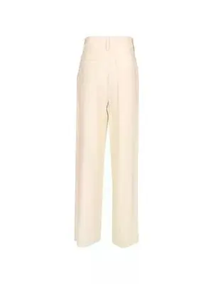 AL DUCA D’AOSTA 1902 Beige Double-pleated Wide-leg Trousers