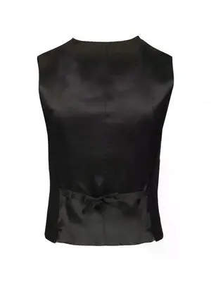AL DUCA D’AOSTA 1902 Sleeveless V-neck Waistcoat With Bow Detail