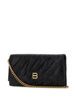 Balenciaga Logo-plaque Quilted Wallet