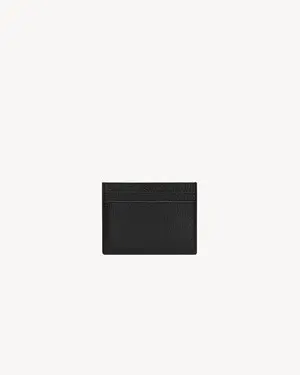 Saint Laurent Tiny Cassandre Card Case In Grained Leather