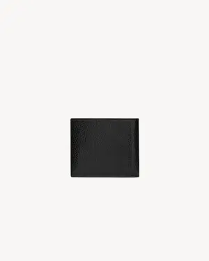 Saint Laurent Tiny Cassandre East/west Wallet In Grained Leather