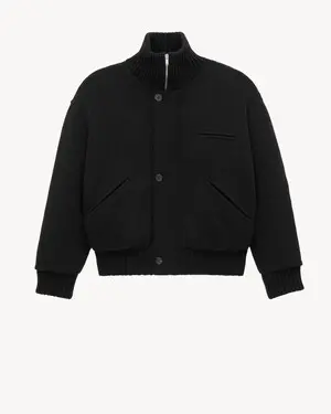 Saint Laurent Zipped Wool Cardigan Jacket