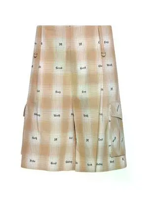 John Richmond Check Cargo Shorts
