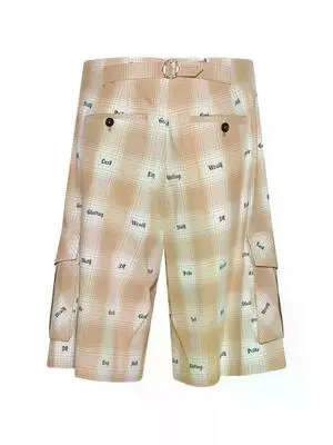 John Richmond Check Cargo Shorts