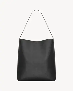 Saint Laurent Leather Hobo Bag - Black