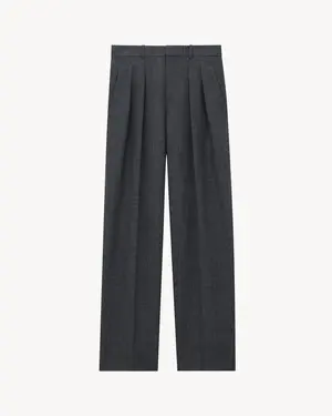 Saint Laurent Wool Chin Low-waisted Pants
