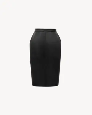 Saint Laurent Cassandre Pencil Skirt In Lambskin