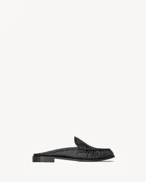 Saint Laurent Le Loafer Mules In Eel