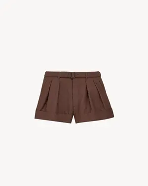 Saint Laurent Wool And Mohair Tailored Shorts
