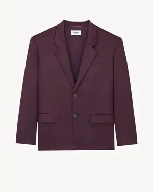 Saint Laurent Single-breasted Silk Satin Jacket