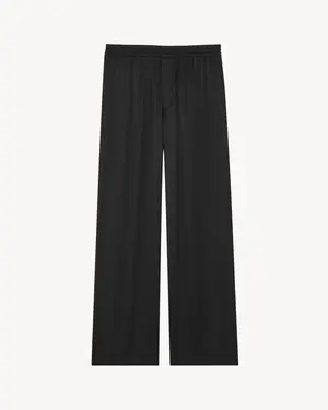 Saint Laurent Silk Satin Pajama-style Pants - Noir