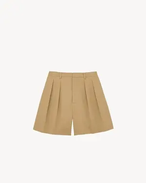Saint Laurent Cotton Gabardine Tailored Bermuda Shorts