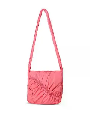 RUSFRCADE Ruched Flap Messenger Bag