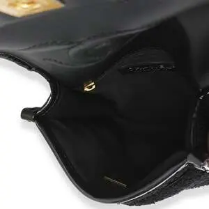 Chanel Tweed Patent Leather Top Handle Flap Bag
