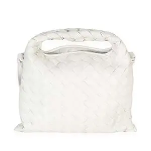 Bottega Veneta Nappa Intrecciato Hop Hobo - White