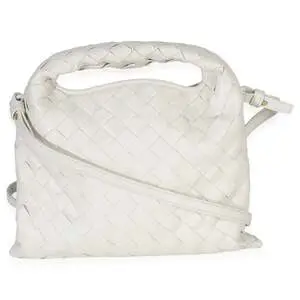 Bottega Veneta Nappa Intrecciato Hop Hobo - White