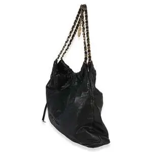 Chanel Quilted Caviar Hobo Bag - Black