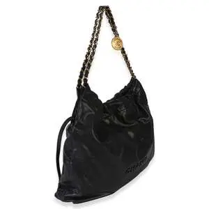 Chanel Quilted Caviar Hobo Bag - Black