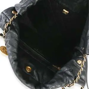 Chanel Quilted Caviar Hobo Bag - Black