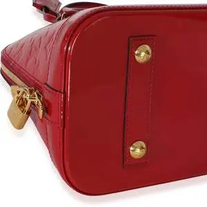 LOUIS VUITTON Monogram Vernis Alma Pm Top Handle Bag - Red