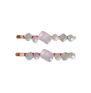 HEADBANDS OF HOPE Embellished Gemstone Bobby Pin Set - Blush