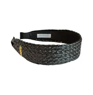 HEADBANDS OF HOPE Wide Woven Headband - Black