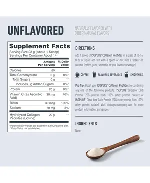 ISOPURE Collagen Peptides Powder