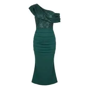 Atom Label One Shoulder Dresses