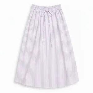 LUÚM Evian Striped Cotton Poplin Skirt