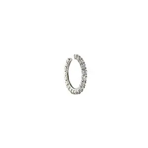 ISKRA Crystal Ear Cuff Medium - Silver