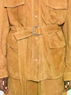 CASSELL Sahariana Belted Suede Jacket