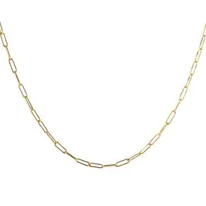 BELINDA JEWELZ Vermeil Paperclip Chain Necklace - Gold