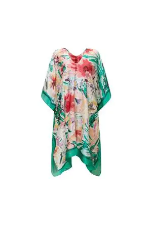JAMES LAKELAND Floral Mosaic Kaftan - Green