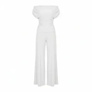 ATOM LABEL Ivory Carbon Jumpsuit - White