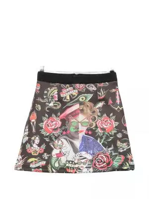 The Artistylist Tattoo Print A-line Skirt