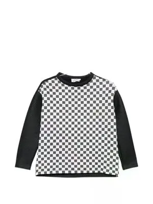 The Artistylist Checkerboard-print Panelled Sweatshirt