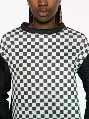 The Artistylist Checkerboard-print Panelled Sweatshirt