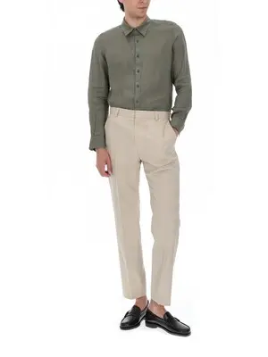 120% Lino Linen Shirt - Green