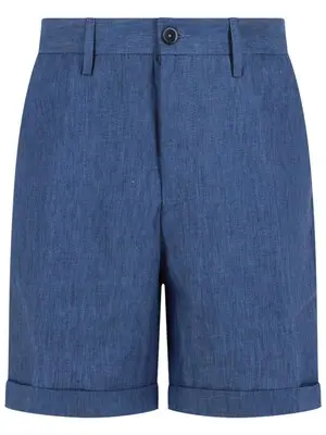 120% Lino Linen Shorts - Blue