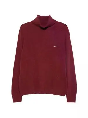 Gant Roll Neck Logo Embroidered Sweater