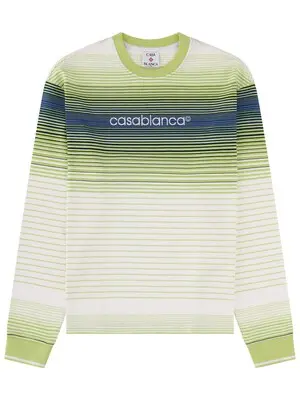 Casablanca Striped Crewneck T-shirt