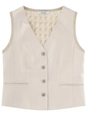 Max Mara Calibri Linen Gilet - Beige
