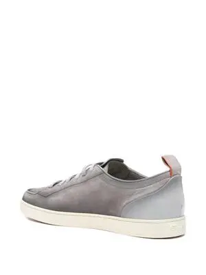 Santoni Logo-debossed Leather Sneakers