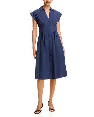 AREA STARS Tia Button Front Dress - Navy