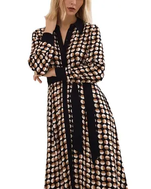 PHASE EIGHT Naomi Spot Shirt Midi Dress