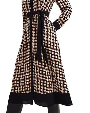PHASE EIGHT Naomi Spot Shirt Midi Dress