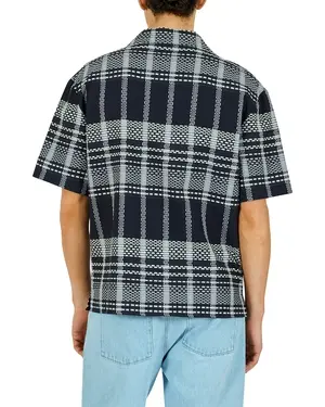 KROST Camp Collar Relaxed Fit Plaid Dash Shirt