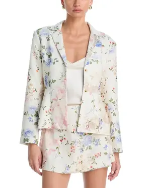 Aqua Floral Blazer